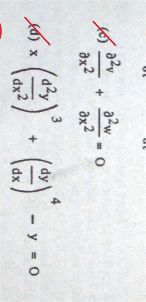 Solved Determine The Order Degree And Type Of The Chegg