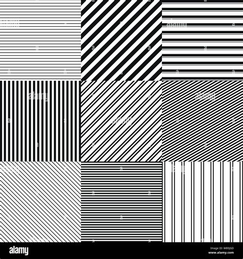 Seamless Abstract Striped Patterns Vector Stock Vector Image And Art Alamy