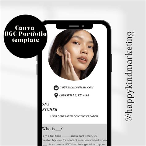 UGC Portfolio Canva Website Template UGC Canva Template User Generated Content Creator Portfolio