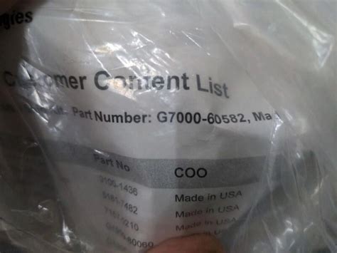 Agilent 7000 Ci Msd Ship Kit Part No G7000 60582