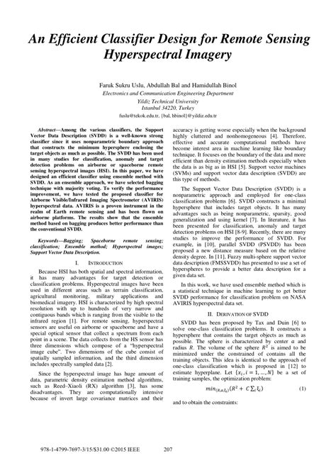Pdf An Efficient Classifier Design For Remote Sensing Hyperspectral