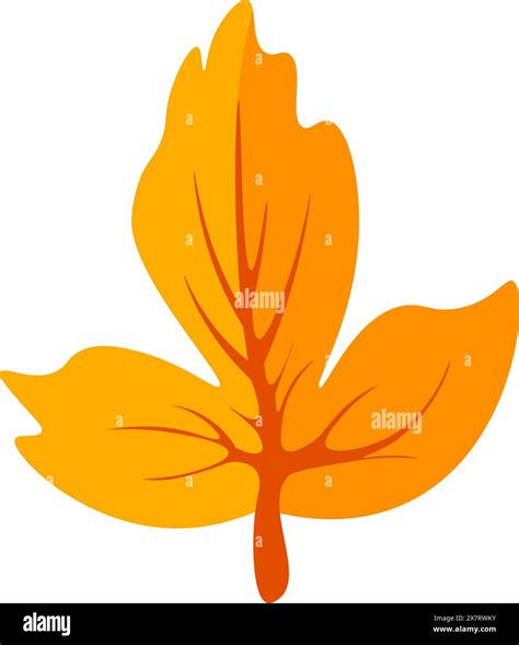 Orange Leaf On White Background Stock Vector Image And Art Alamy