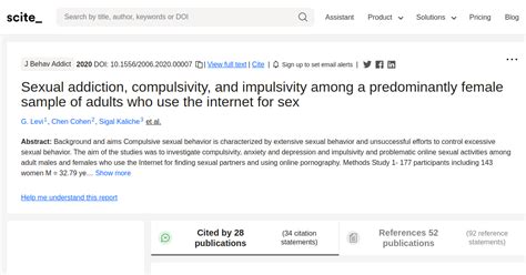 Sexual Addiction Compulsivity And Impulsivity Among A Predominantly