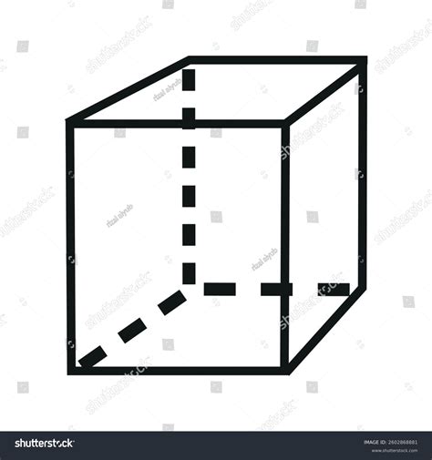 3d Shape Rectangular Prism Mathematics Vector Stock Vector Royalty