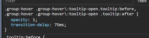 Bug Group Hover `tooltip Open` Tooltip `after` Element Not Displayed
