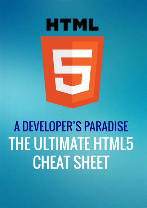 Html5 Cheat Sheet Cheat Sheet Programming Fundamentals Studocu
