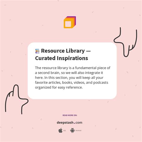 📚 Resource Library — Curated Inspirations Deepstash