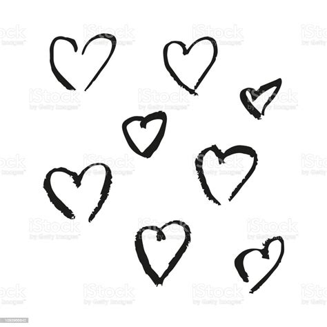 벡터 하트의 집합입니다 그래픽 디자인을 위한 벡터 일러스트입니다 인사말 카드에 대 한 배경입니다 발렌타인의 하루입니다 개체