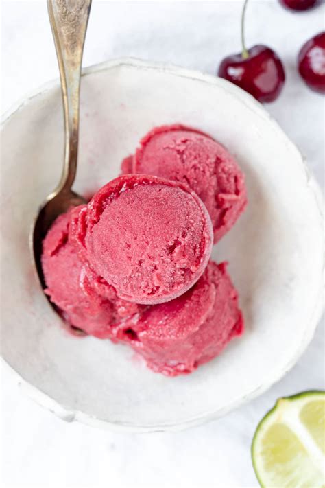 Fresh Cherry Sorbet • Recipe With Video Krolls Korner