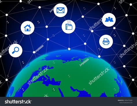 Graphics Diagram Cloud Computing Concept Infrastructure Stock Vector