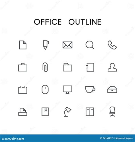 Office Outline Icon Office Sign Graph Symbol For Your Web Site Design Logo App Ui Vector