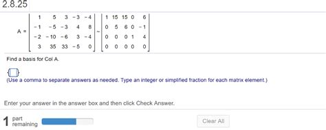 solved a matrix a and an echelon form of a are shown below