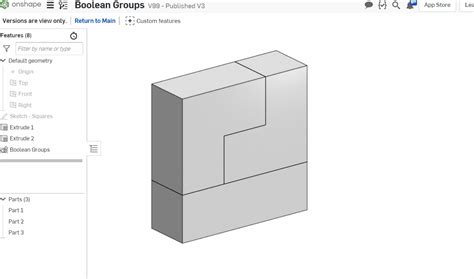 boolean groups new custom feature — onshape