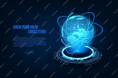 Premium Vector Vector Global Network Connection Concept World Map Abstract Technology Background