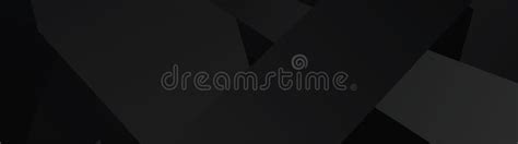 Abstract Geometric Dark Background With Overlapping Black Triangles Stock Illustration
