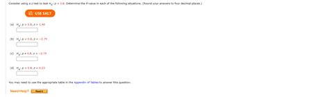 Solved Consider Using A Z Test To Test H P Chegg Com
