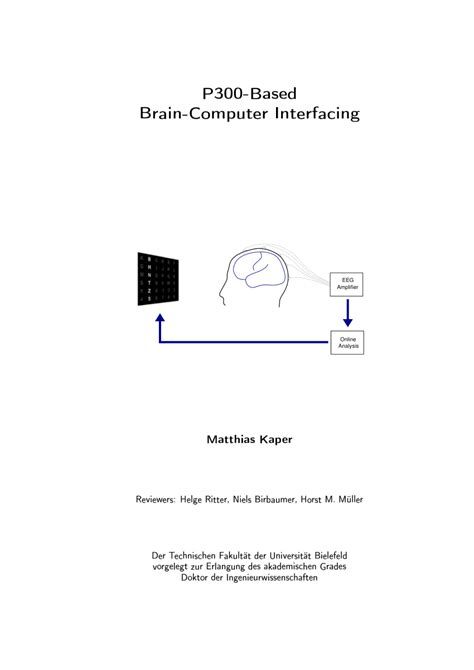 Pdf A P300 Based Brain—computer Interface