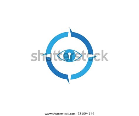 Eye Key Compass Logo Design Template Stock Vector Royalty Free