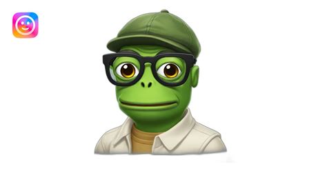 Nerd Pepe Frog Emoji Ai Emoji Generator