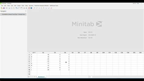 Minitab Construct The Correlation Matrix شرح Youtube
