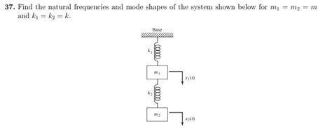 Solved Find The Natural Frequencies And Mode Shapes Of The Chegg