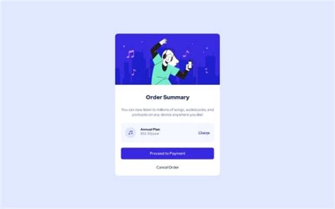 Frontend Mentor Order Summary Component Using Css Html Coding