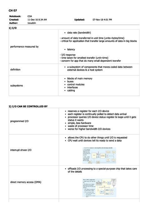 scsr 2033 computer organization and architecture ch07 ch 07 notebook