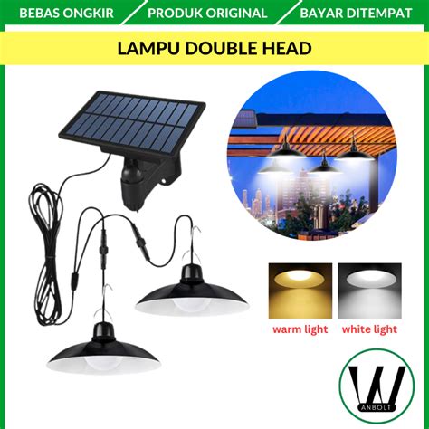 Jual 2 Bulbs 138LED Lampu Solar IP65 Lampu Matahari Dengan Kendali Jarak Jauh Lampu Tahan Air