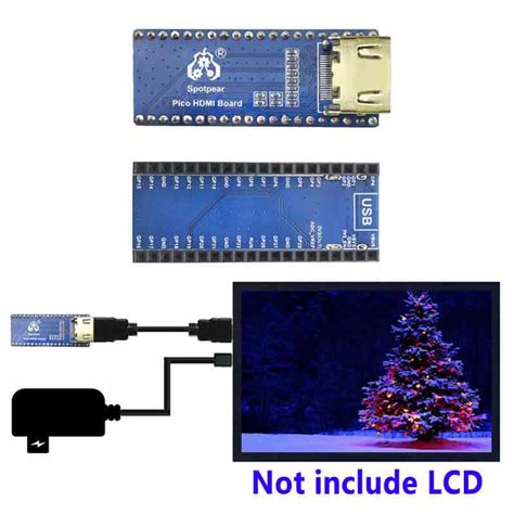 Raspberry Pi Pico Compatible Hdmidvi Expansion Board Pico Dvi Display