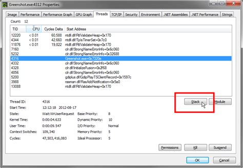 Windows How Can I View The Call Stack Of A Running Process Thread Super User