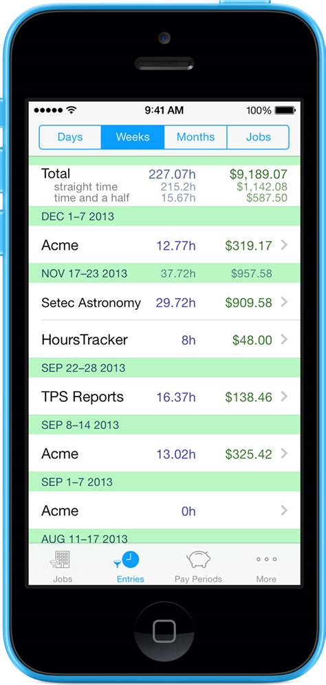 Hourstracker Time Tracking App For Iphone And Android