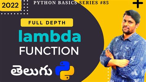85 lambda function in python in telugu python lambda function