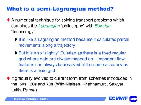 Ppt Numerical Methods Iii Advection The Semi Lagrangian Technique Powerpoint Presentation