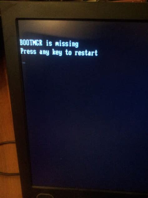 Instalation Windows 7 Boot Mgr Is Missing Windows