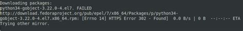 yum error 302 found how we fix it
