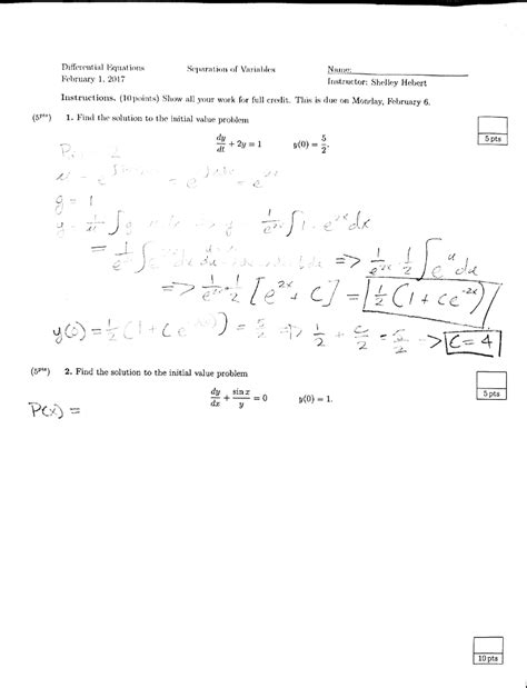 solved find the solution to the initial value problem dy dt