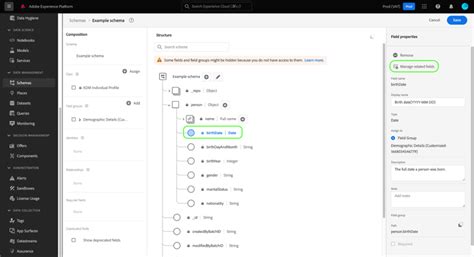 create and edit schemas in the ui adobe experience platform