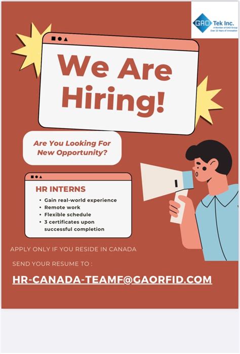 We Are Hiring Send Your Resume To Hr Canada Teamf With