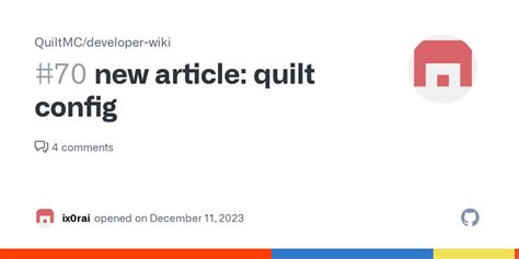 New Article Quilt Config Issue QuiltMC Developer Wiki GitHub