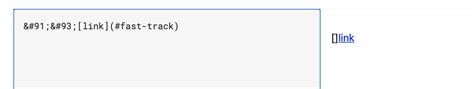 markdown links with one preceding pair of brackets are not rendered