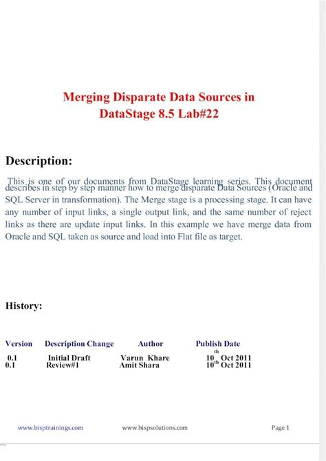 pdf mergering desparate data source using datastage dokumen tips