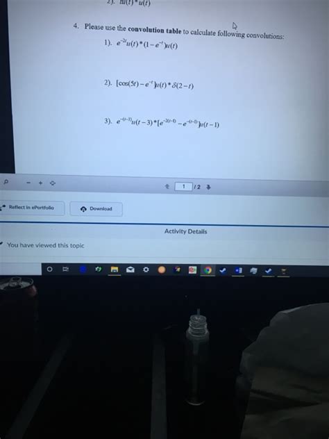 Solved 4 1 4 Please Use The Convolution Table To