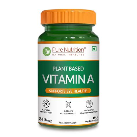 Pure Nutrition Plant Based Vitamin A Capsules