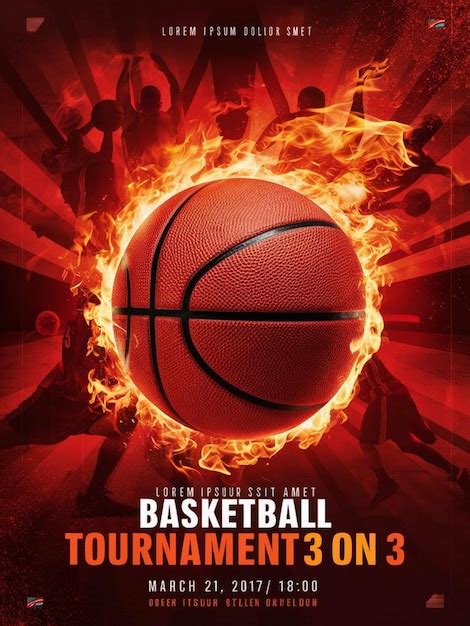 Premium Photo A Basketball Game Is Being Played On A Poster With A