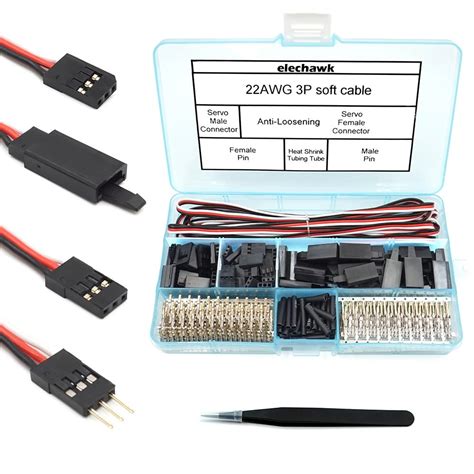 30 Sets Servo Connector Male Female Plug Crimp Pin Cable Kit Compatible With Futaba