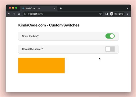 React Create A Reusable Switchtoggle Component Kindacode