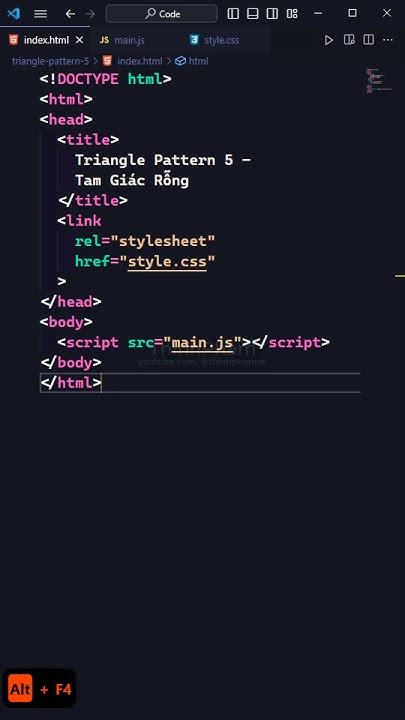 Html Css Js Triangle Pattern Empty Triangle Thinhpham Shorts