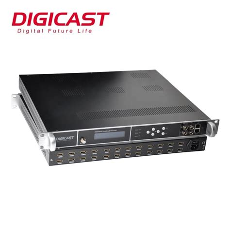 Channel Digital TV RF QAM Modulator HD To ISDB T DVB T DVBC ISDBT Encoder Modulator