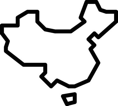 China Country Chinese Map Travel Outline Icon 14356570 Vector Art At Vecteezy