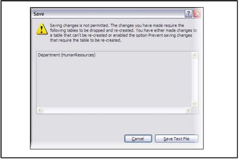 خطای save change is not permitted sql server دلایل بروز و چگونگی رفع آن پیشگامیت